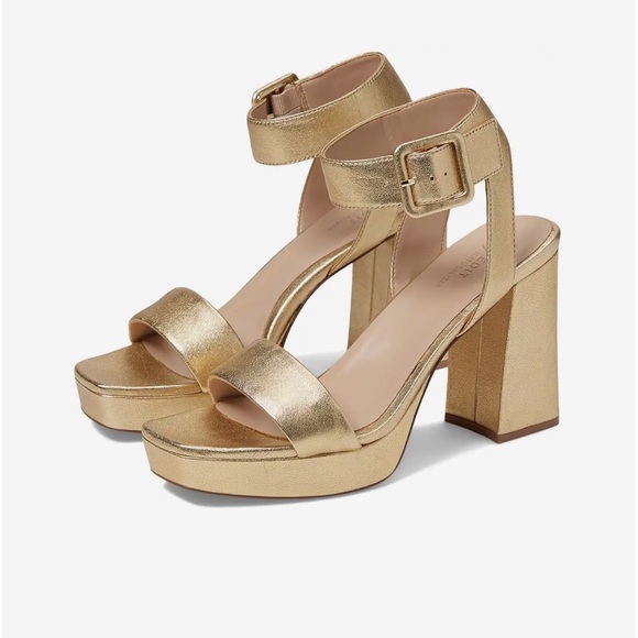 27 EDIT | Shoes | Naturalizer 27 Edit Jaselle Gold Platform Sandal Nib ...